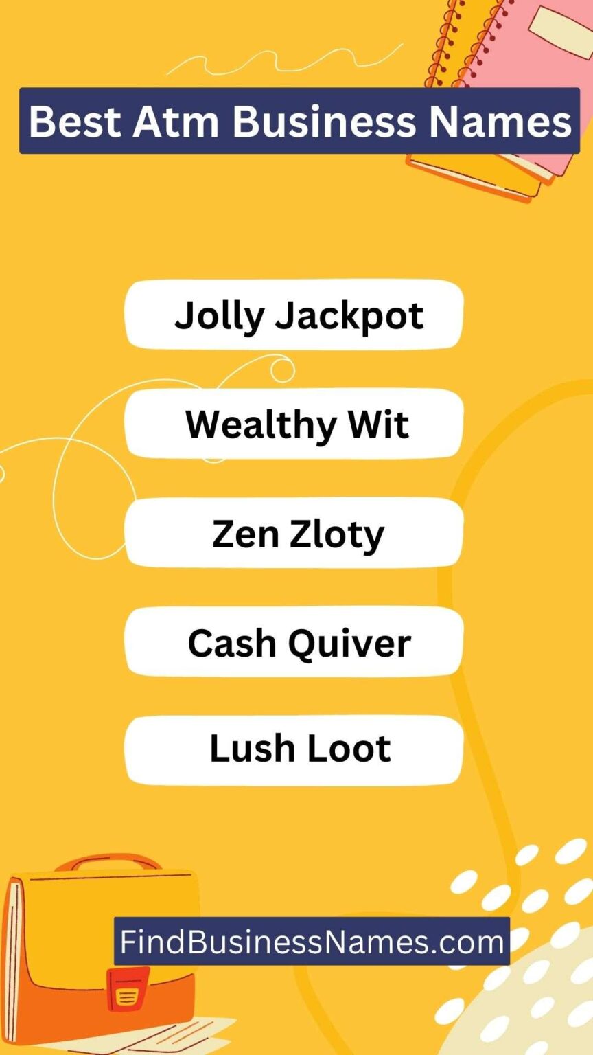 250+ Atm Business Names (Navigate Success in Finance)